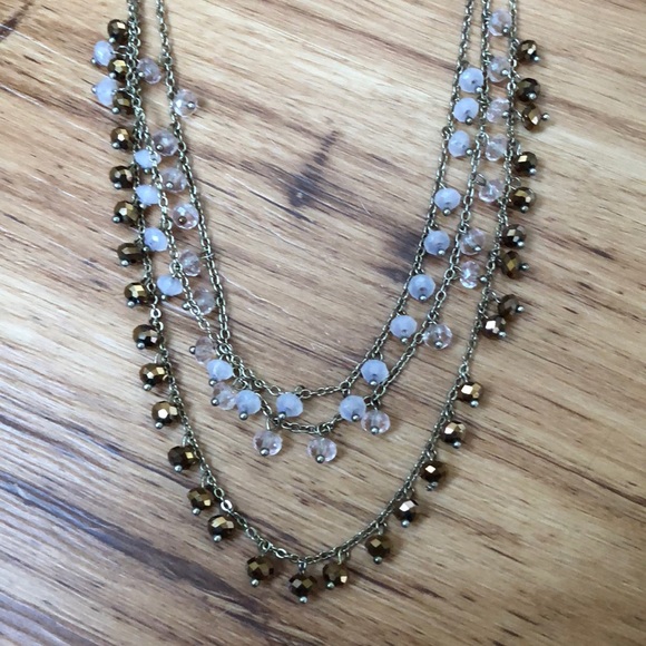 Jewelry | Layered Crystal Necklace | Poshmark